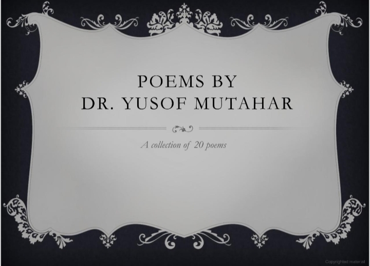 Poems by Dr Yusof Mutahar Book Review, Details, Publisher, Author